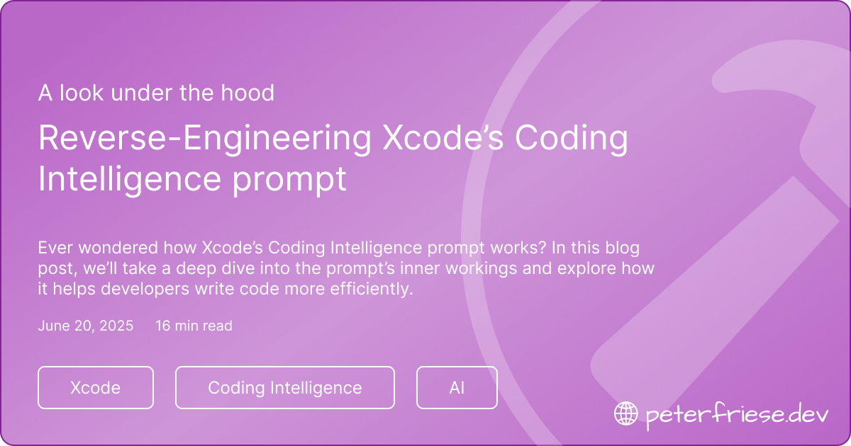 Reverse-Engineering Xcode's Coding Intelligence prompt