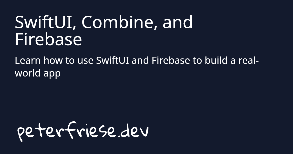 Swiftui Combine And Firebase