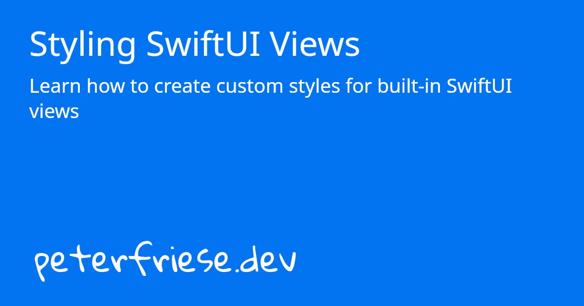 Styling Swiftui Views 4758